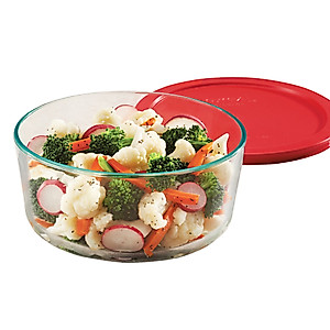 Pyrex 1110141 18pc Glass Food Storage with Multi-colored Lids