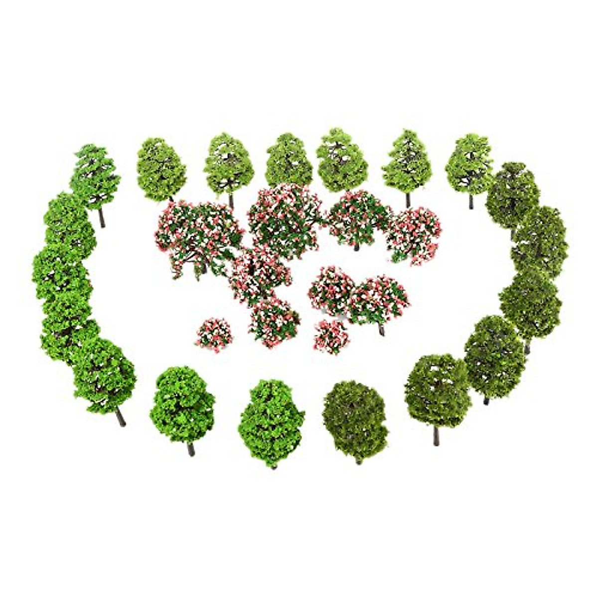 70pcs 3-9cm Model Trees HO Scale Layout, Model Train Scenery Architecture, Railroad ArchitectureModel Train Scenery Architecture, Railroad Architect Diorama Tree for DIY Scenery Landscape, Mixed Color