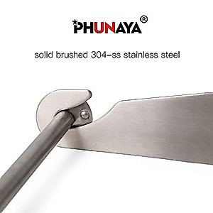 PHUNAYA Under Cabinet Paper Towel Holder Wall Mount for Home Kitchen,Stainless Steel for Large Rolls-Brushed Nickel