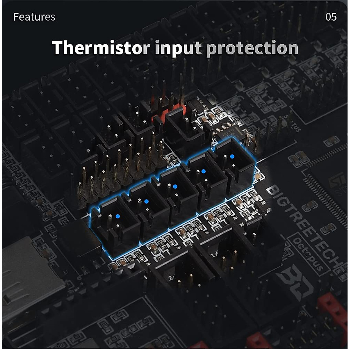BTT Octopus V1.1 32Bit 3D Printer Controllers Supports Klipper and Marlin, Compatible TMC2209/TMC2208/TMC5160/TFT35 E3 V3.0/PI TFT50/BL Touch and Compatible Raspberry Pi Voron 3D Printer ect