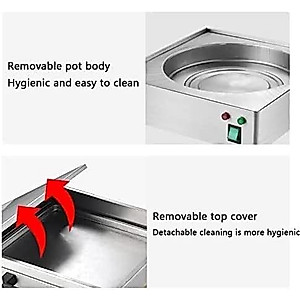 DAREV Electric Cantonese Rice Noodle Rolls Machine, 2 Layer Stainless Steel Steamed Vermicelli Roll Steamer with 3 Steameing Tray