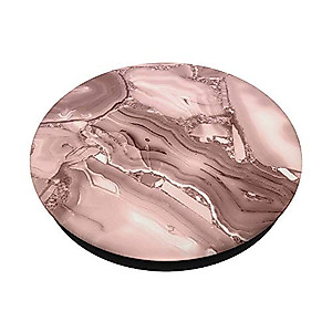 Pink-Marble-Effect - Rose-Gold-Effect-Marbled-Design PopSockets PopGrip: Swappable Grip for Phones & Tablets