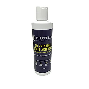 3D Printer Liquid Adhesive - 8 oz. Bottle - Helps Prevent Warping & Releases Prints Effortlessly - Proprietary Formula Sticks to Printer Bed & Releases After Bed Cools - Made in The USA