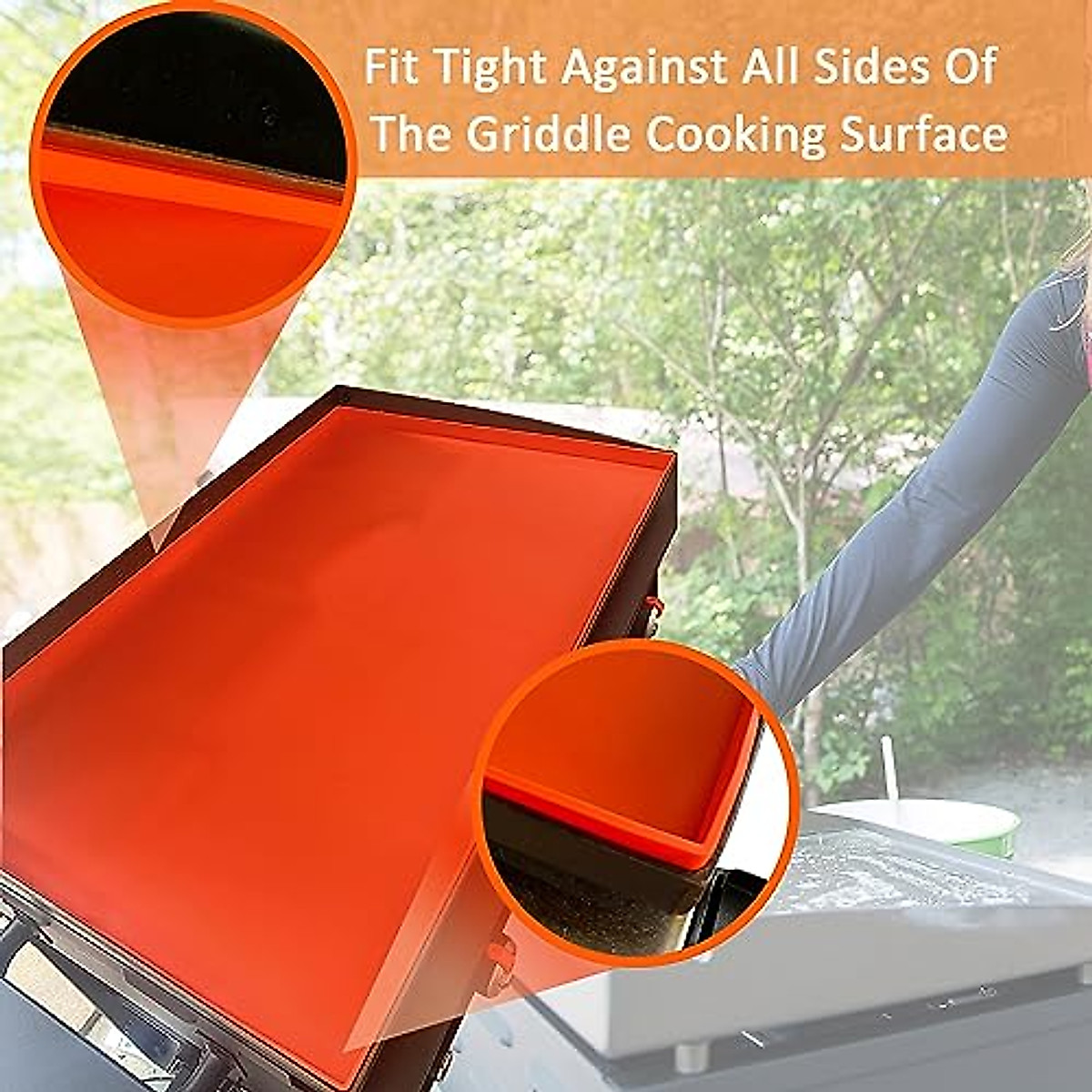 Silicone Griddle Mat for Blackstone 28 Inch Griddle, Heavy Duty Silicone Grill Mat, Protect Griddle Cooking Surface from Dust, Debris, Rust, Silicone Griddle Cover Flat Top Griddle Keep Griddle Clean