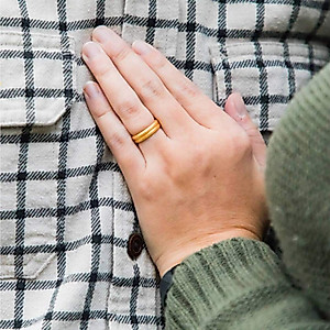 Enso Rings Thin Contour Silicone Ring – Stackable Multi Color Unisex Wedding Engagement Band – Thin Minimalist Band – 4.70mm, 1.83mm Thick (Platinum, 7)