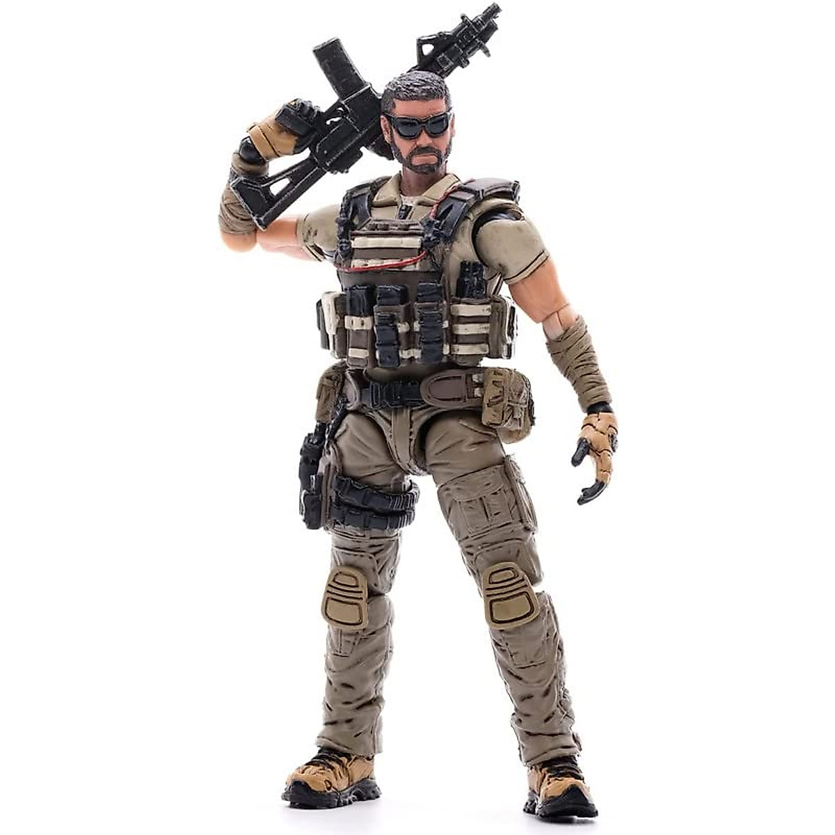 JOYTOY 1/18 Action Figures 4-Inch Mercenary-Kahn Collection Solider Figures Military Model