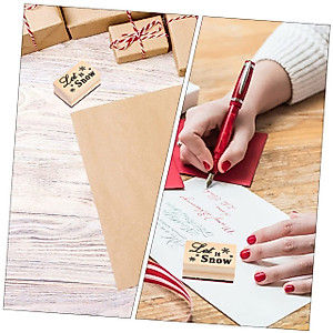 3pcs Christmas Snowflake Stamp Wooden Stamps Scrapbook Stamp Christmas Holiday Decorative Rubber Stamp Xmas Stamp Wooden Seal DIY Diary Stamp Snow Stamp self Made periodicals