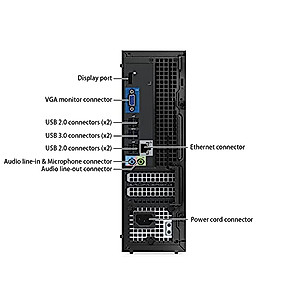 Dell 3020 SFF Business Desktop Computer, Intel Quad-Core i5-4570 3.20GHz, 8GB RAM, 2TB HDD, DVD, USB 3.0, Windows 10 Professional (Renewed)
