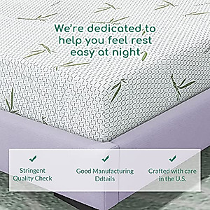 Twin Mattress, 6 Inch Memory Foam Mattress in a Box for Kids with Breathable Bamboo Cover, Medium Firm Gel Mattress for Bunk Bed, Trundle Bed, CertiPUR-US Certified, Made in USA