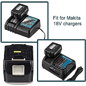 BATTOOL 2 Pack 6500mAh BL1860 Replacement Lithium-ion Battery Compatible with Makita 18v Battery BL1850 BL1845 BL1840 BL1830 BL1820 BL1815 LXT400 194204-1 Cordless Power Tools