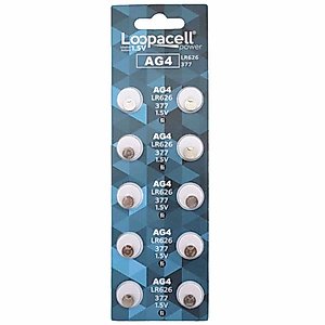 20 x LOOPACELL AG4 LR626 377 1.5V Alkaline Watch Batteries