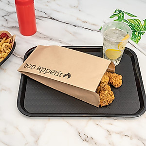 Restaurantware Bag Tek 6.5 x 4.1 Inch Foil Food Bags 100 Half Gallon Hot Dog Wrappers - Greaseproof Non Vented Kraft Paper Hot Food Wraps Disposable For To Go Meals