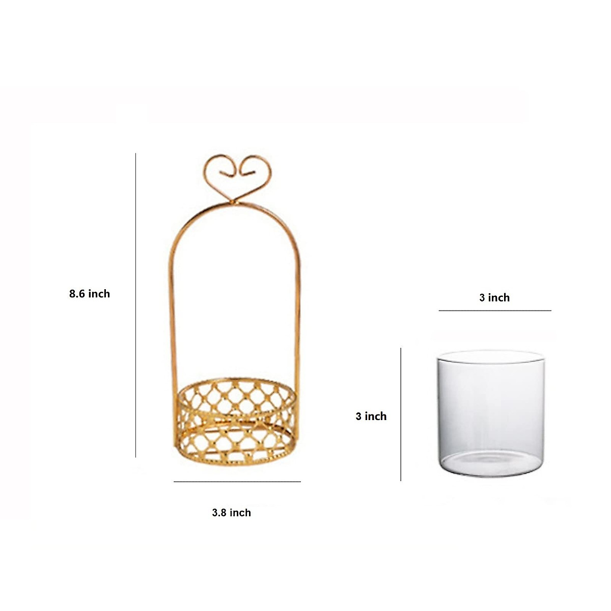 Suugly ZHSMYUP Coffee Spoon Dessert Fork Holder Utensil Crocks Flatware Organizer Tabletop Centerpiece Peach Heart Flower Pot Basket Home Decor for Coffee Bar Dining Room Kitchen (Clear Glass)