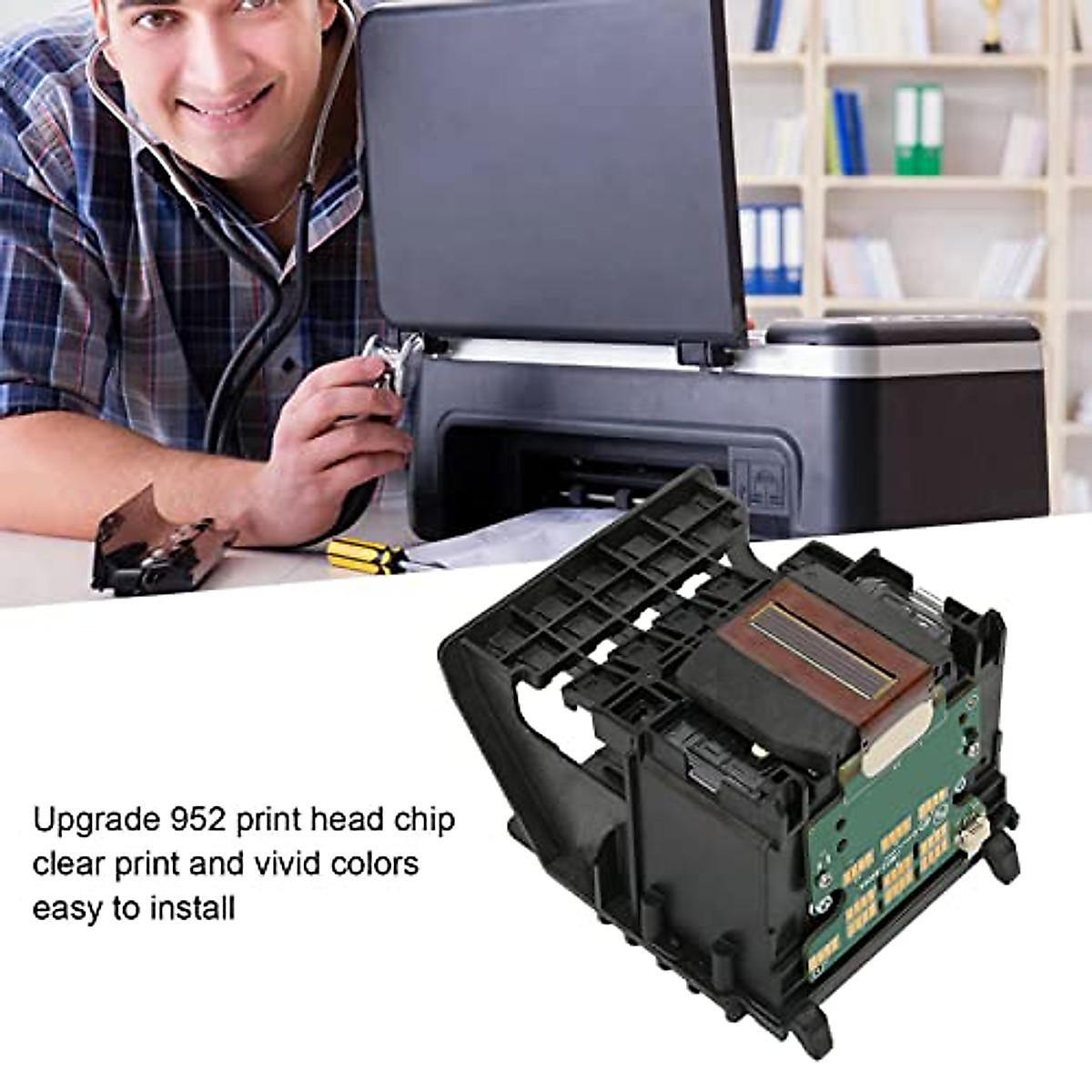 Hoopoocolor Printhead Replacement for 952 953 954 955, Print Head Parts for HP OfficeJet Pro 7740 7730 7720 8210 8710 8730 8740 8216 8720 8725