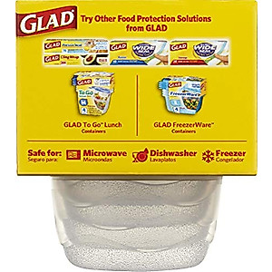 Glad Food Storage Containers - Mini Round Containers - 4 Ounce - 8 Containers