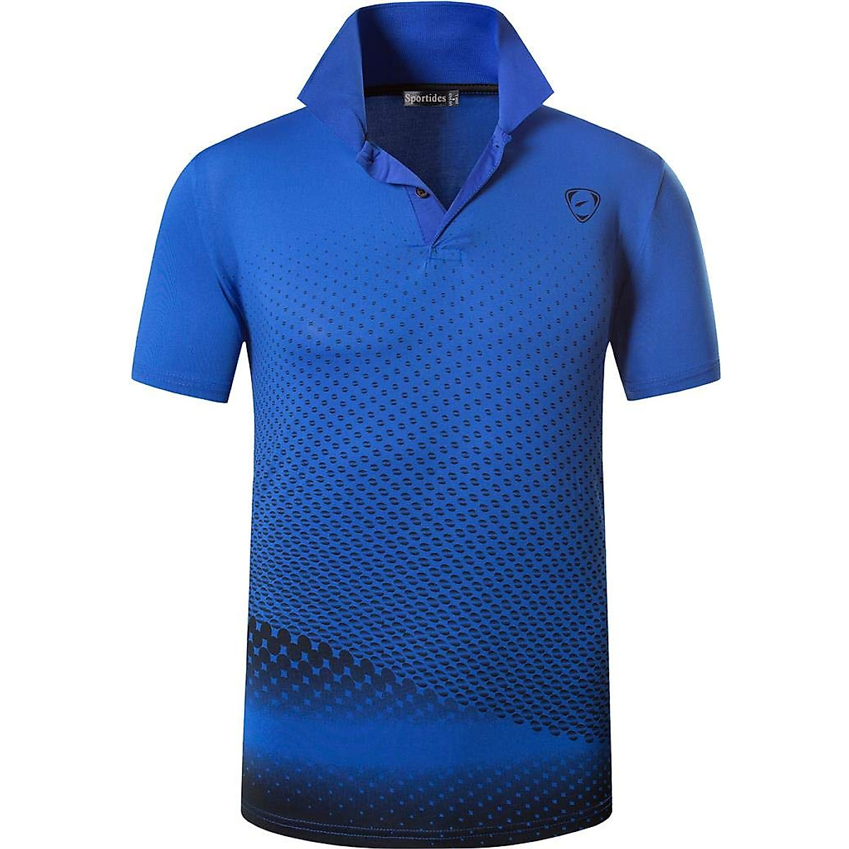 Sportides Men's Short Sleeve Sport Polo T-Shirts LSL195 Blue XXL