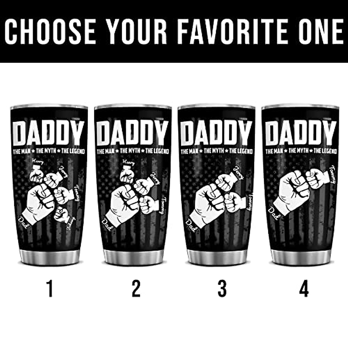 wowcugi Dad Tumbler Personalized Dad Gifts From Daughter Son Man Myth Legend American Flag Tumblers Stainless Steel Coffee Travel Mug 20oz 30oz Birthday Christmas Cup Gift For Men Dads Daddy…