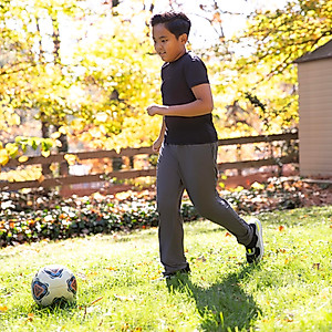 Hanes Boys' Big Eco Smart Pant, Black, Large