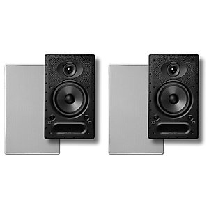 Polk Audio 65-RT in-Wall Speakers with 6.5" Driver - The Vanishing Series | 2 Speakers | Use as Left/Right Front Speakers, Stealth Side or Rear Surrounds | White, Paintable Grilles