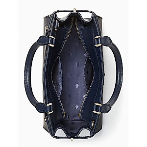 Kate Spade New York Small Staci Satchel Crossbody Shoulder Handled Bag (Apple/Navy)