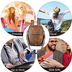 ZGWJ Mini Backpack Purse for Women, Designer Leather Cute Roomly Small Backpacks, Ladies Shoulder Backpack Fashion Handbag