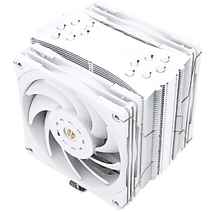 Thermalright U120EX REV.4 White CPU Air Cooler, 6 Heat Pipes, Dual 120mm TL-B12W Extrem PWM Fan, Aluminium Heatsink Cover AGHP Technology, for AMD AM4/Intel LGA 1150/1151/1155/1156/1200/2011/2066