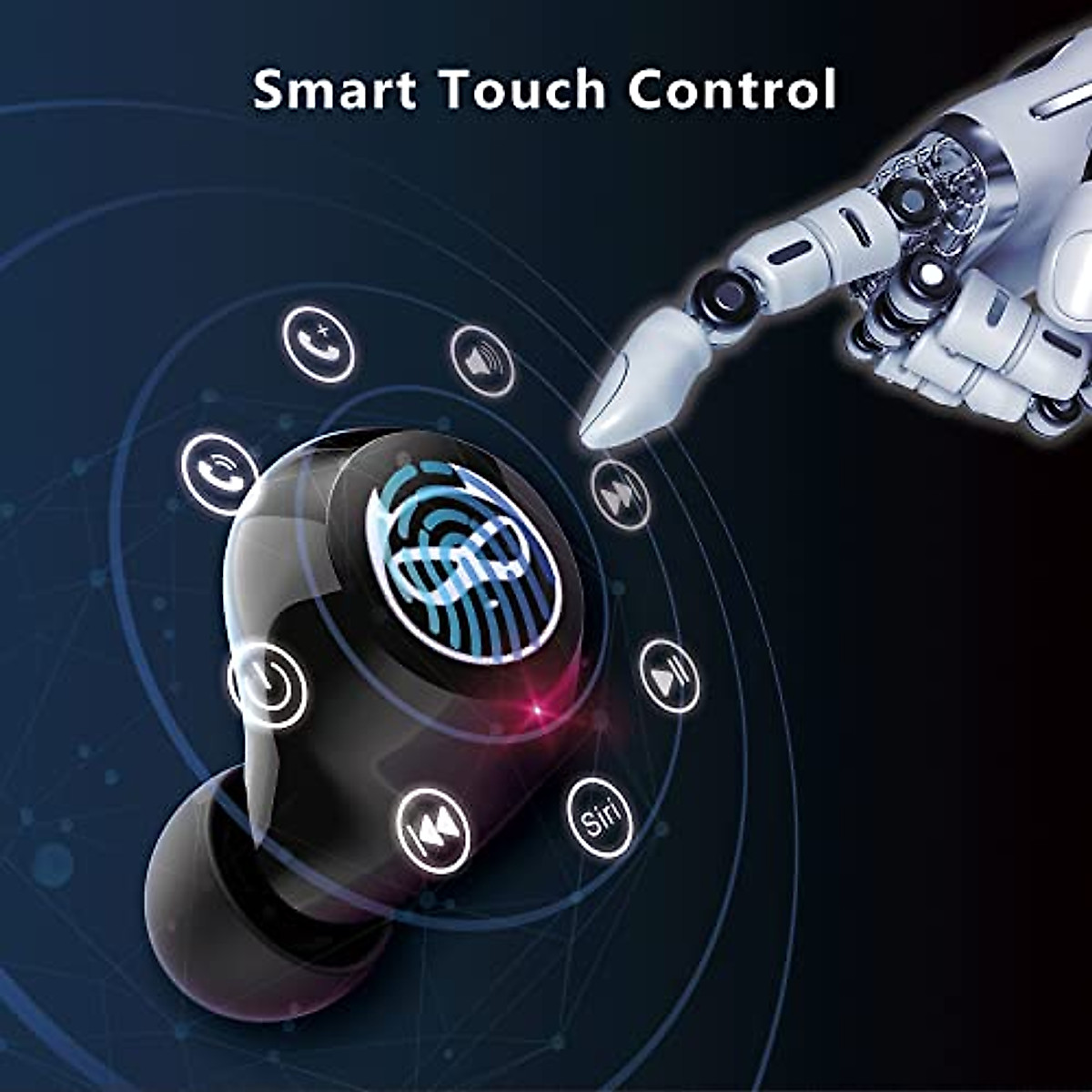 Halfic Wireless Earbuds for Kids and Adults– Bluetooth 5.0 Headphones with Microphone and Noise Reduction – 36H Playtime IPX5 Waterproof Touch Control, HiFi Stereo Earphone for Boys