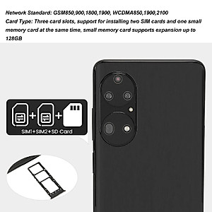 Tangxi P60pro Smart Phone, 64GB 7inch Unlock Cellphone, MT6893 Quad Core, 4GB Android 11.0 Unlock Smartphone, 8MP Front 16MP Rear Camera, 3G Dual SIM Dual Standby(Black)