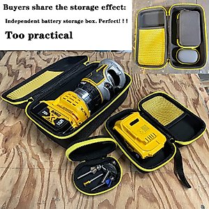 AIKANG 3 Pcs Hard Case,Case for DEWALT 20V Max XR Cordless Router, Brushless(DCW600B),Portable Carrying Storage Bag for Router Bits, Case Only