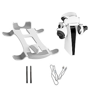 VR Storage Stand Bracket for PS VR2,VR Headset & Controllers Holder Display Station with Charging Cable,Settled on The 𝙋𝙎5 Console,VR Accessories