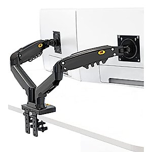 NB North Bayou Dual Monitor Desk Mount Stand Full Motion Swivel Computer Monitor Arm for Two Screens 17-27 Inch with 4.4~19.8lbs Load Capacity for Each Display F160