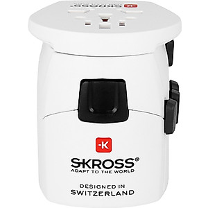 Skross PRO World Travel Adapter With Ground Plugs