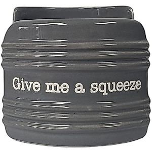 Mud Pie Circa Gray Squeeze Sponge Holder, 3" x 3"