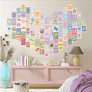 ANERZA 100 PCS Danish Pastel Room Decor, Wall Collage Kit Aesthetic Pictures, Posters for Room Aesthetic, Cute Bedroom Photo Wall Decor for Teen Girls, Dorm Trendy Matisse Wall Art, Gifts for Girls