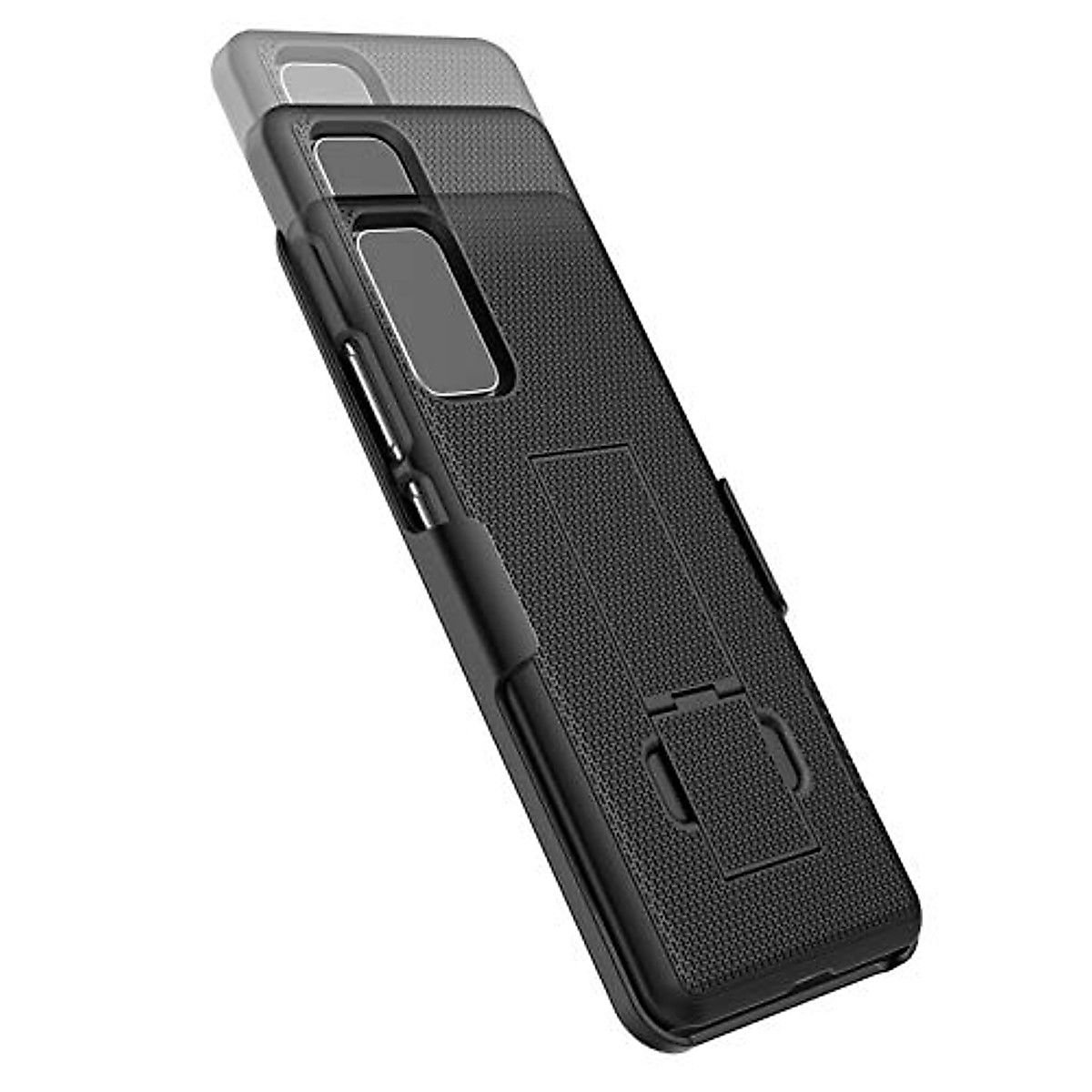 Encased Galaxy S20 Belt Clip Case (2020 DuraClip) Slim Cover with Holster (Samsung S20 6.2) Black