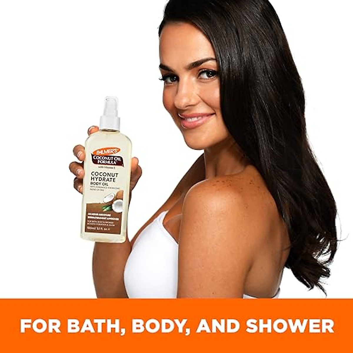 Palmer's Coconut Oil Formula Body Oil, Body Moisturizer with Green Coffee Extract, Bath Oil for Dry Skin, 5.1 Ounces (Spray Cap)