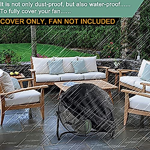 ELONGRIVER Industrial Fan Cover,Waterproof&Dustproof Cover for 20” High Velocity Floor Fan, Household Fan Cover For Outdoor in Heavy Duty Material