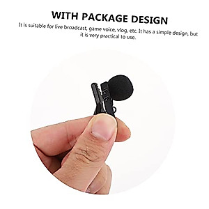 LIGHTAOTAO One for Two Microphones USB Lapel mic lavalier mic Podcasting Microphone Lapel mic for Phone Recording Microphone Phone Microphones Collar mic Smartphone mic Speaker PVC Wireless