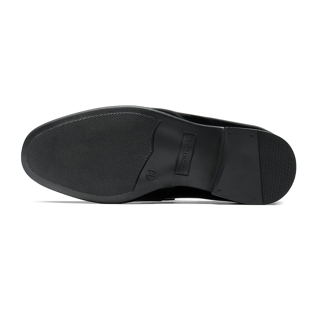 Bruno Marc Boys Dress Shoes Slip-on Loafers Formal Tuxedo Shoes,Size 4 Big Kid,Bright Black,SBLS2340K