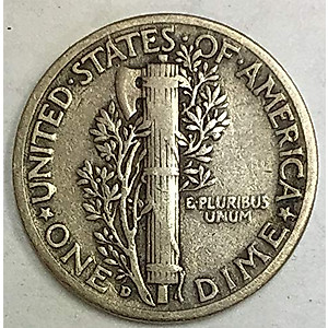 1943 D Mercury Dime 90% Silver 10c Fine