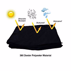 iBirdie Outdoor Waterproof and Weatherproof TV Cover for 55 inch Outside Flat Screen TV - Cover Size 52''W x 31''H x 5.5''D