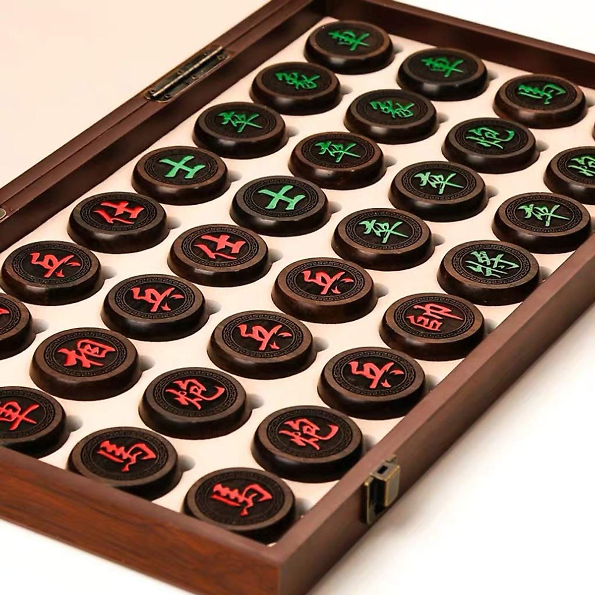 2 Players Strategy Board Games Chinese Xiangqi Chess Set Travel Games with Folding Chess Board Puzzle Games (Color : A, Size : 6cm/2.4")