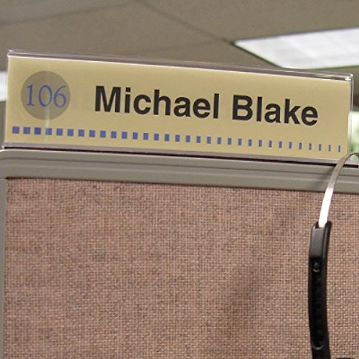 Cubicle X-Ray Vision 8" X 2" Double-Sided Office Cubicle Nameplate Sign Frame (12 Pack)