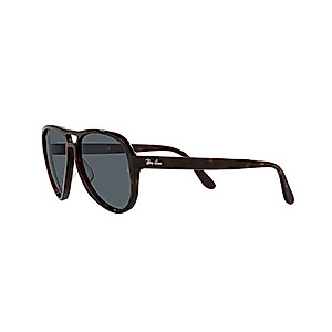 Ray-Ban Men's Rb4355 Vagabond Aviator Sunglasses, Havana/Blue, 58 mm