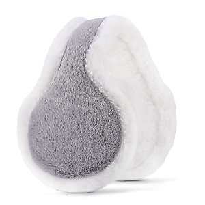 GERGELLA Plush Ear Muffs Winter for Women, Warm Ear Warmers for Cold Weather Plush Earmuffs Soft Cute Foldable Light Grey
