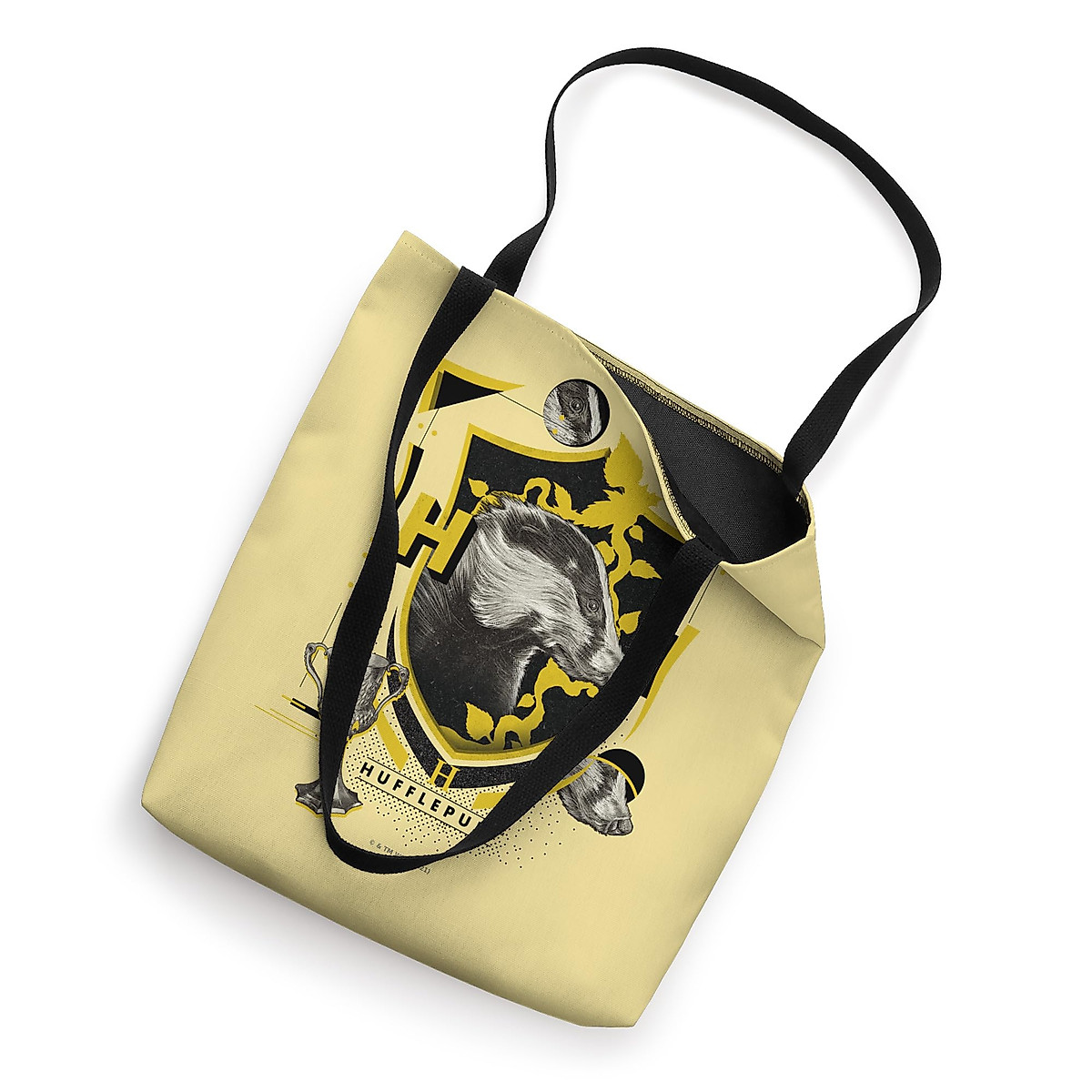 Harry Potter Hufflepuff Shield Realistic Badger Tote Bag