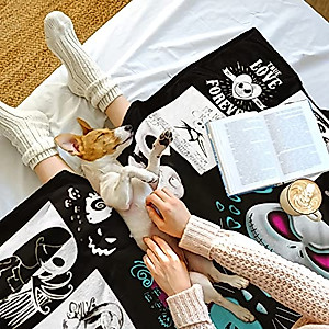 WCZARE Christmas Jack Blanket, Flannel Throw 3D Printed Blankets Ultra Soft Light Comfortable Bedding for Sofa Room All Season 1-50"x40"