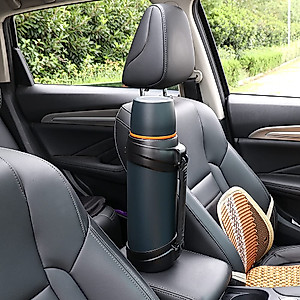 OKADI 85oz Large Coffee Thermoses for Travel - Insulated Water Jug Classic Vacuum Bottle with Plastic Cup - Stainless Steel Thermos for Hiking Fishing