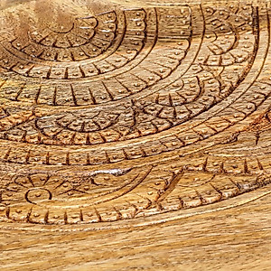 QJBSAVVA Round Side Tables 2 pcs Solid Mango Wood and Steel,Large Space Dresser Entry Tables Narrow end Table Couch Table Suitable for Home, Office, Bedroom, Meeting Room