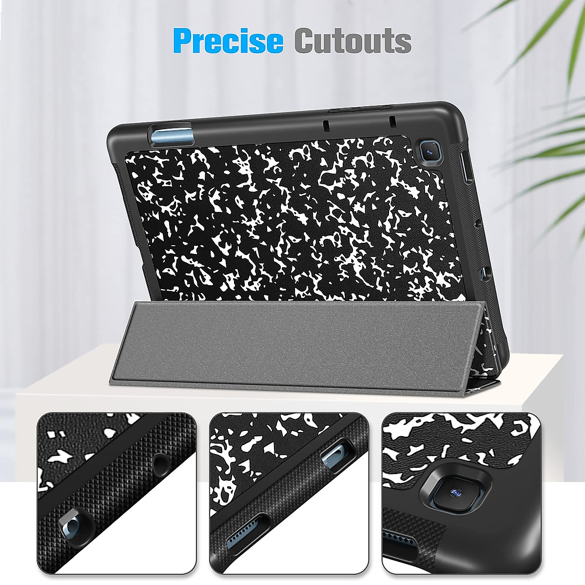 Fintie Slim Case for Samsung Galaxy Tab S6 Lite 10.4 Inch 2024/2022/2020 with Built-in S Pen Holder, Soft TPU Smart Stand Back Cover Auto Wake/Sleep, Composition